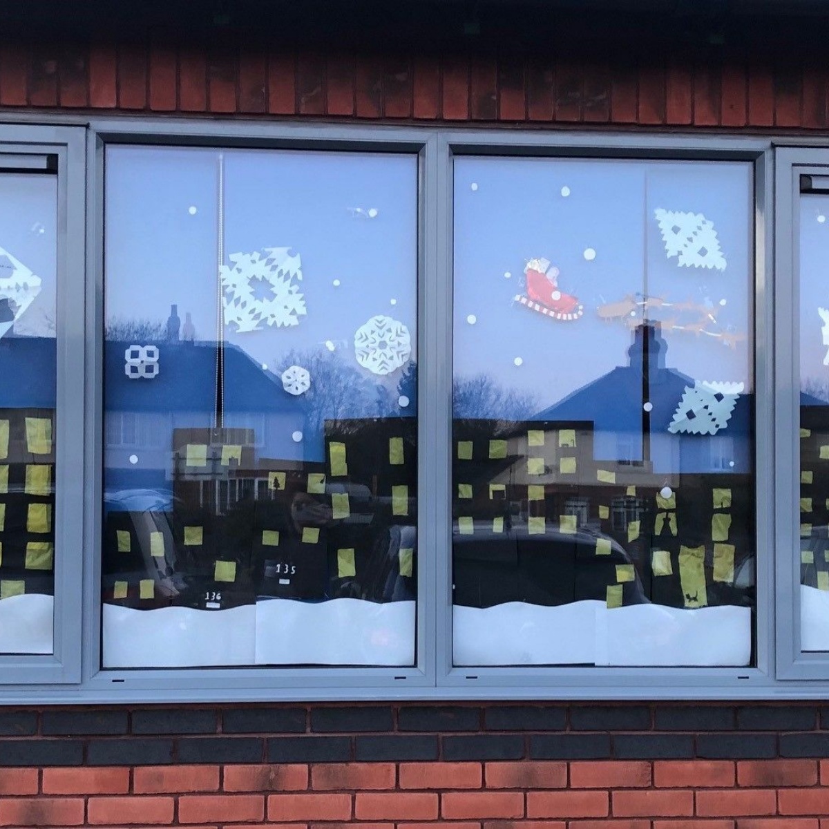 Christmas window display - Loughton School
