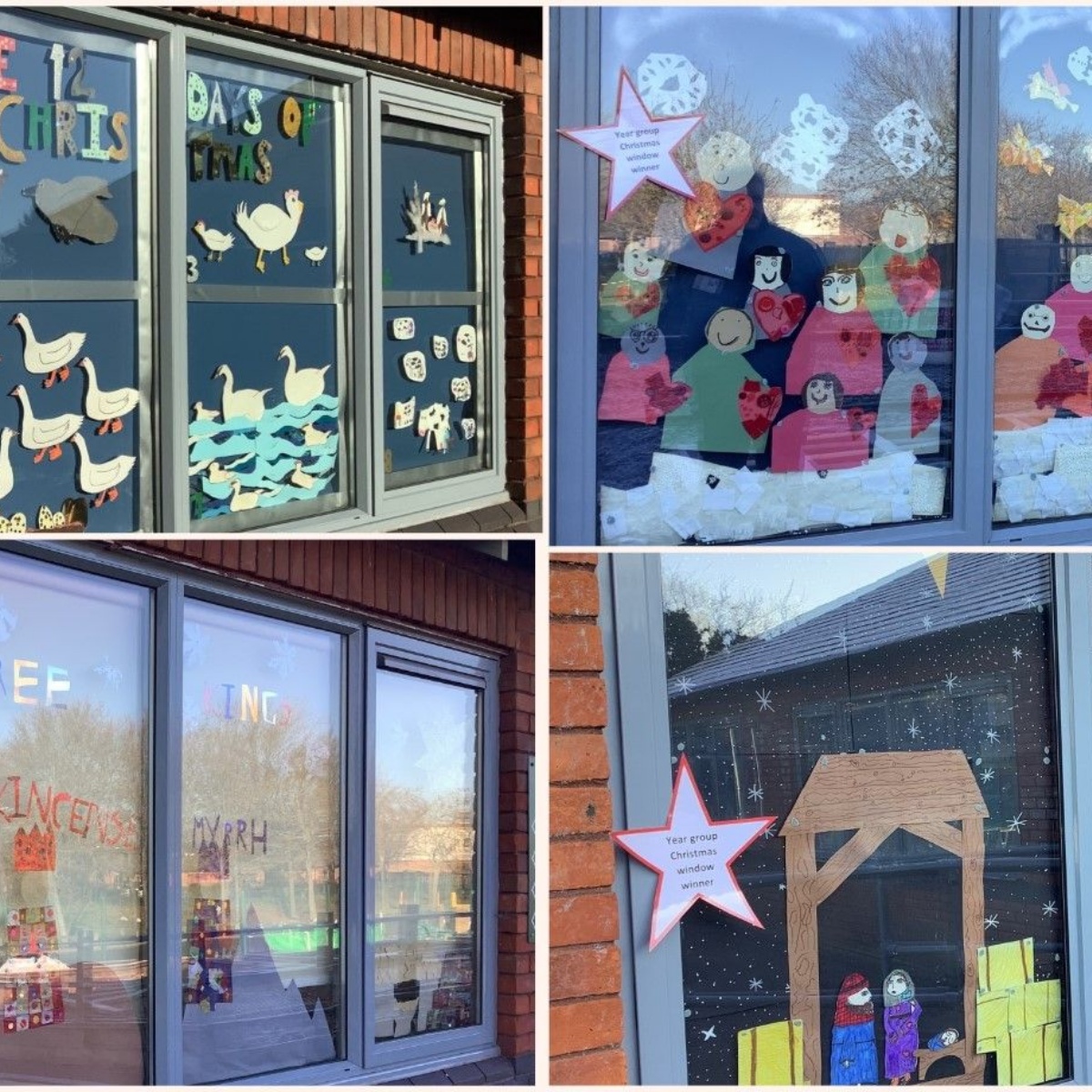 Christmas window displays - Loughton School